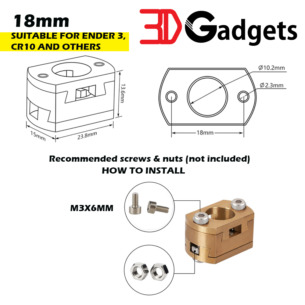 Oldham Coupling 16mm/18mm Brass Coupling: Precise Z-Axis Connection